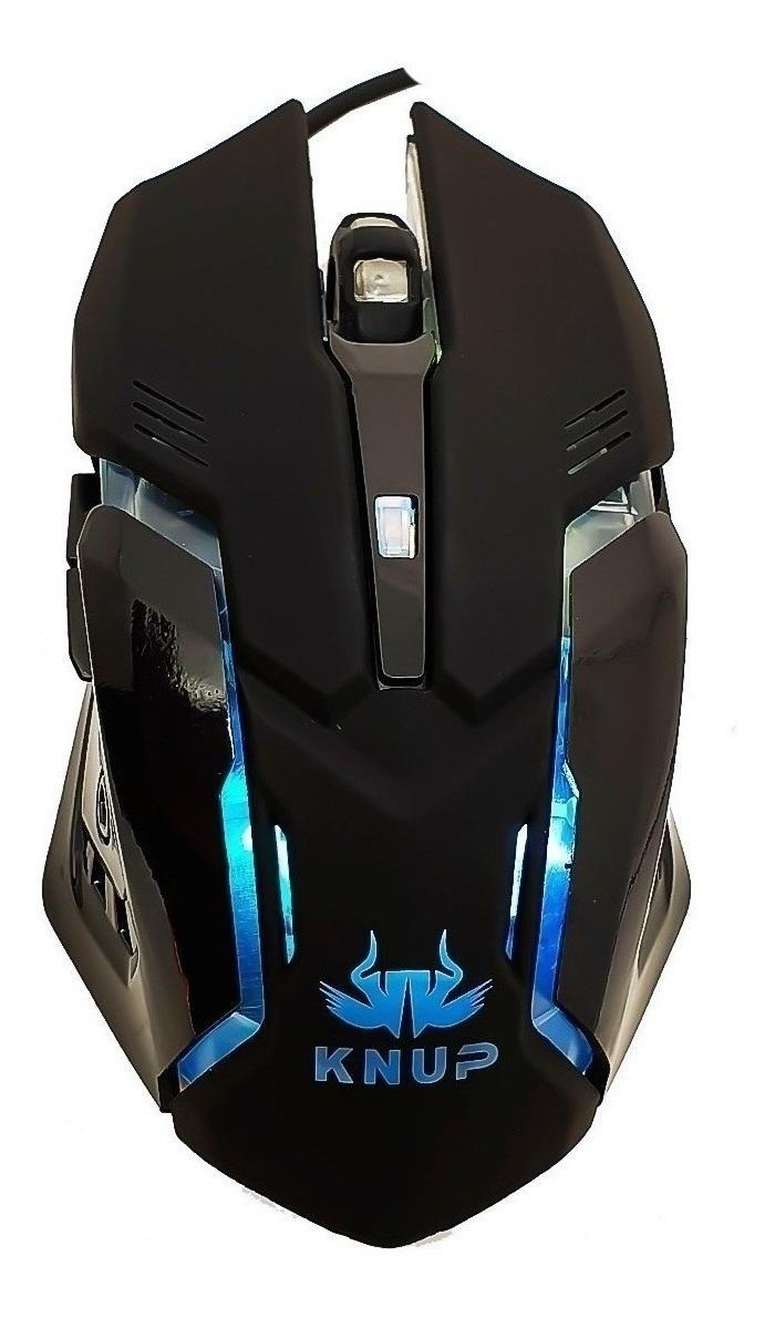 Kit De Teclado E Mouse Gamer Knup Kp 2054 Português Brasil De Cor Preto