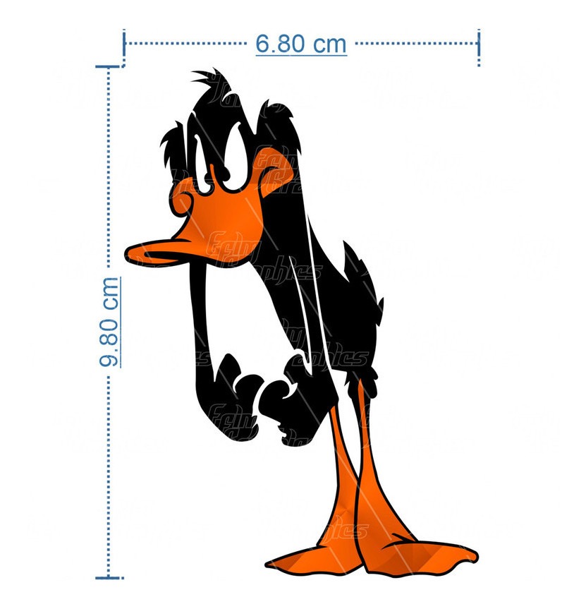 Par Calcomania Sticker Pato Lucas 4 Caricatura Efx Moto Ss Meses Sin