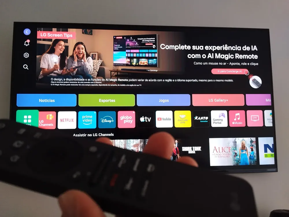 Smart TV 4K 55" LG QNED 55QNED82 Processador α7 AI Ger8 Ultra Slim ...