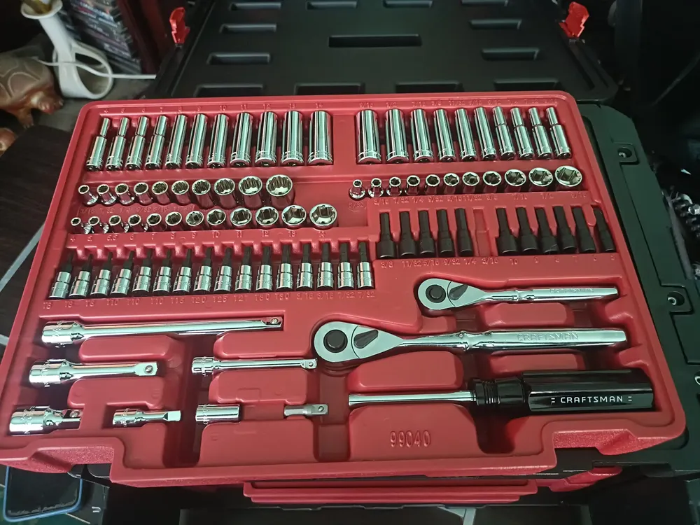 Caja Craftsman 450 Pc Herramienta Mecanica Autocle 1/2 1/4 Negro ...