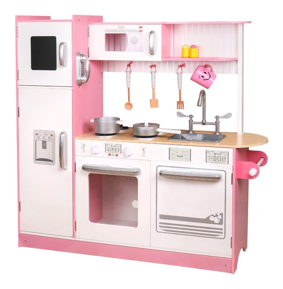 Cocina Infantil Juguete De Madera Pniña Con Horno Y Nevera Envío Gratis