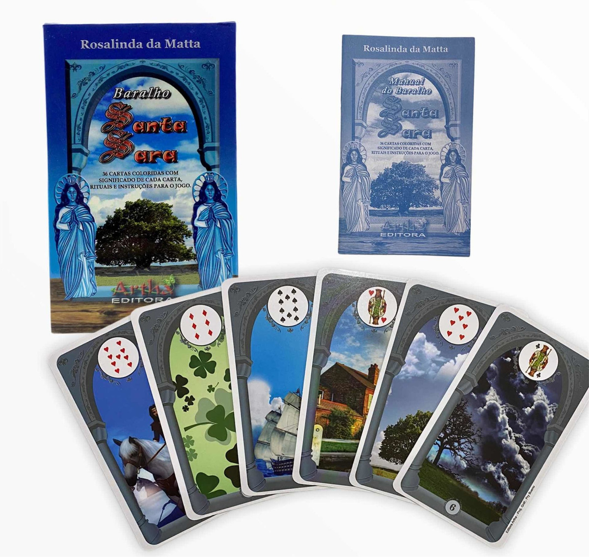 Baralho Santa Sara Lenormand Tarot Cigano 36 Cartas Artha Parcelamento Sem Juros