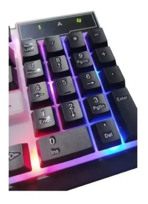 Kit Gamer Teclado Semi Mecanico E Mouse Led Usb Knup Kp 2054 Frete Grátis