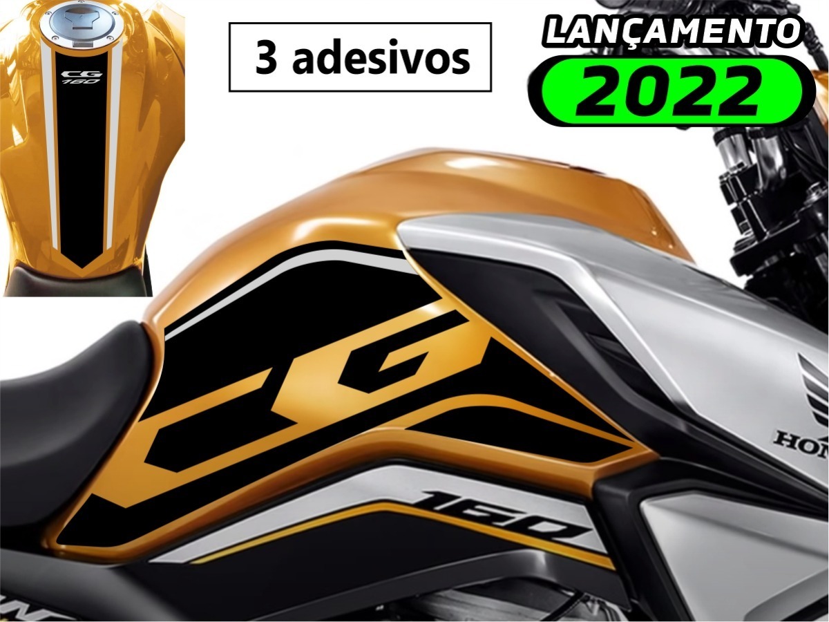 Adesivo Cg Titan 160 2022 Tanque Lat. + Gravata Moto Amarelo | Sticker Win Adesivo Cg Titan 160 2022 Tanque Lat. + Gravata Moto Amarelo | Sticker Win