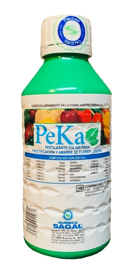 Peka Nutriente Foliar Alto En Fósforo Potasio 1 Lt Sagal Mercadolibre