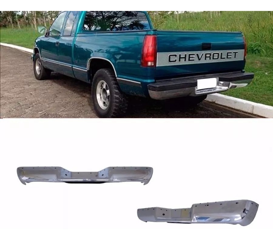 Parachoque Traseiro + Pisante Silverado Cromado 1993 A 1999 | Mercado Livre Parachoque Traseiro + Pisante Silverado Cromado 1993 A 1999 | Mercado Livre