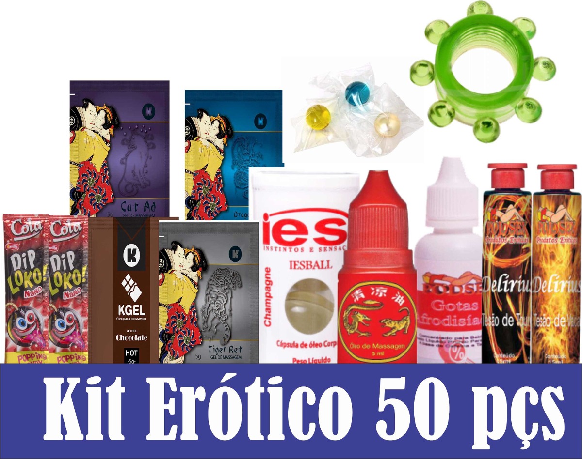 Kit Erotico 50 Itens Sexshop Otimos Produtos Para Revender Mercado
