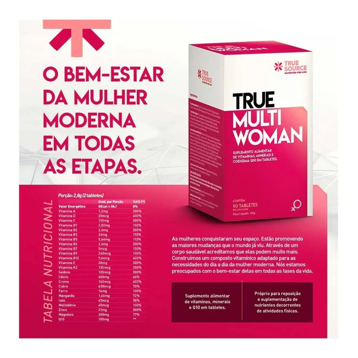 True Multi Woman Multi Vitamínico 90 Tabs True Source | Mercado Livre True Multi Woman Multi Vitamínico 90 Tabs True Source | Mercado Livre