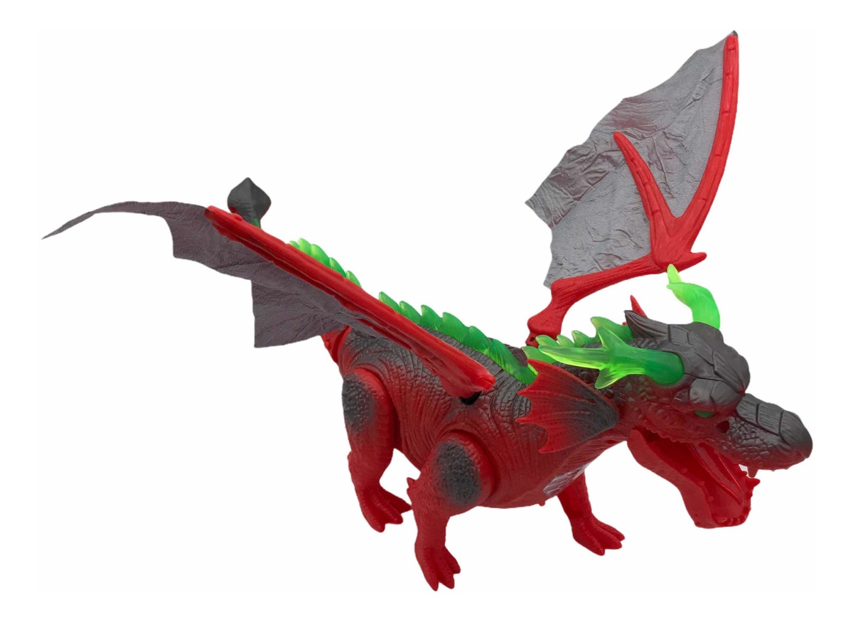 Dragão Grande Anda Bate Asas Som Luzes Brinquedo Dinossauro