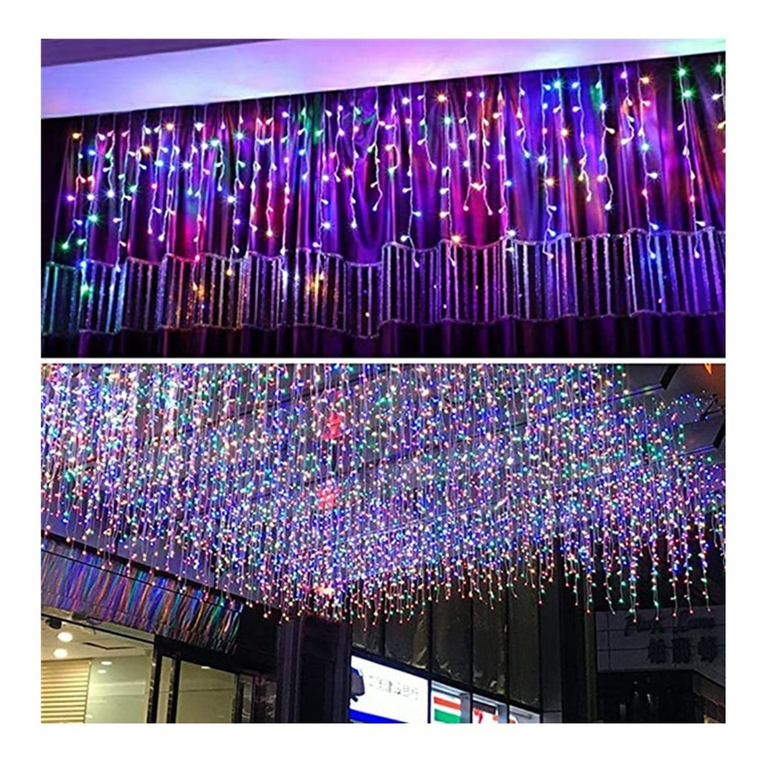 Serie Navidena Cascada Led Exterior Luces Navidad Color 5m Meses Sin
