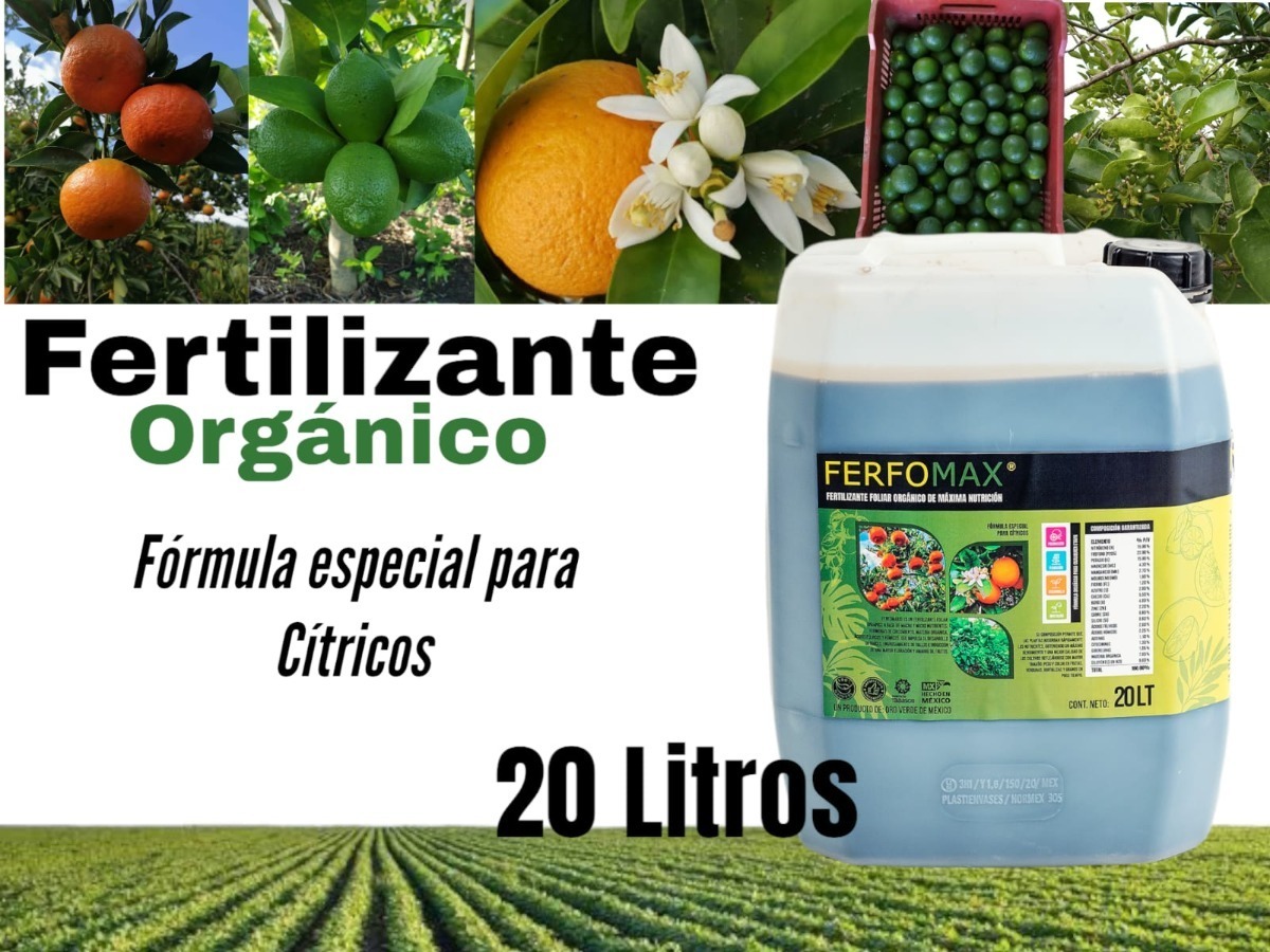 Fertilizante Foliar Orgánico Máxima Nutrición 20 L Cítricos Meses Sin