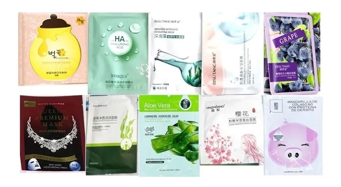 Lote 10 Mascarillas Coreanas Faciales Mayoreo Surtidas Meses Sin