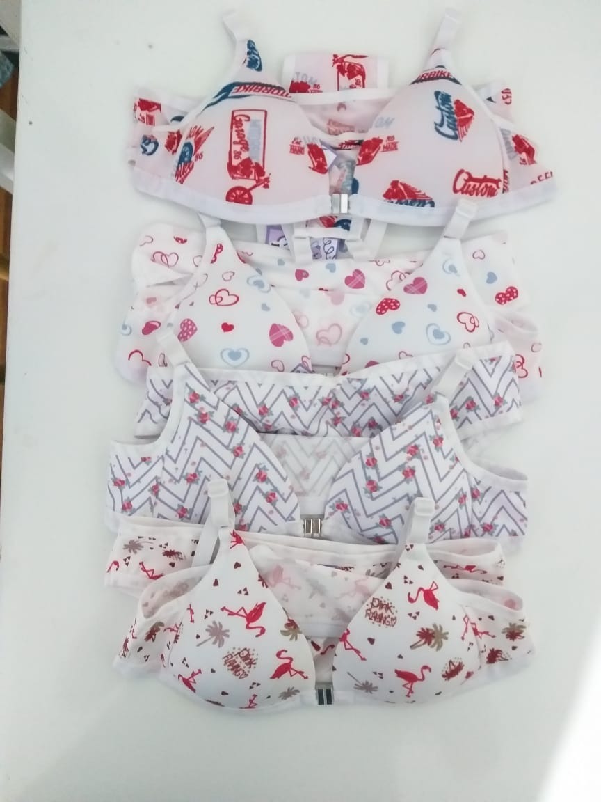10 Conjunto Menina Moça Com Bojo Abertura Frontal Parcelamento Sem Juros