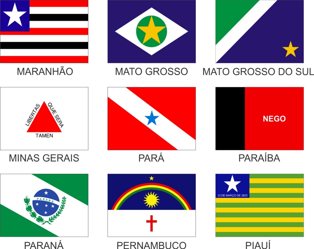 Kit 27 Bandeiras Estados Oficial Bordada 2 5 Panos Brinde Frete Grátis