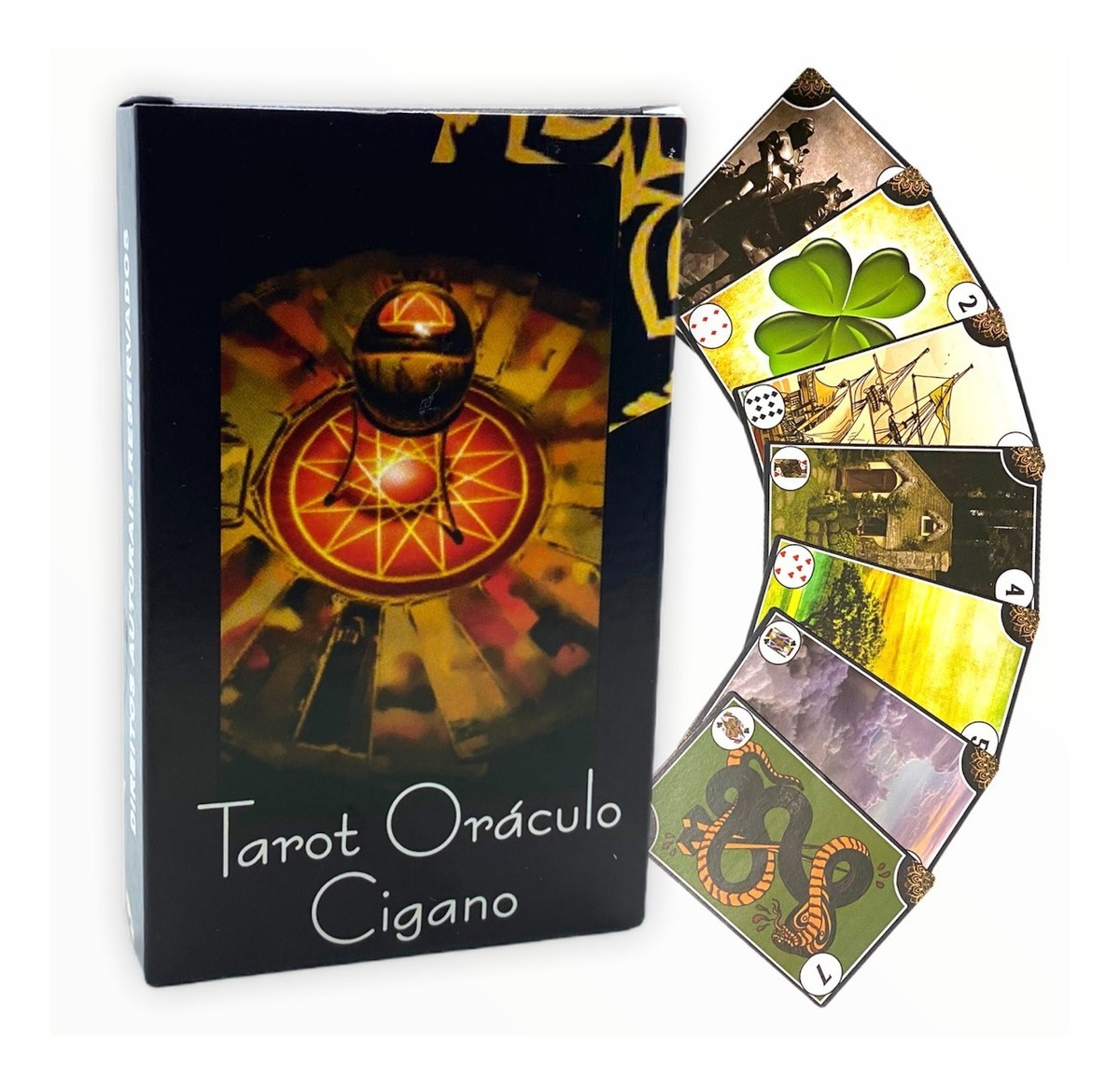 Baralho Tarot Oráculo Cigano Lenormand 36 Cartas E Manual Mercado Livre
