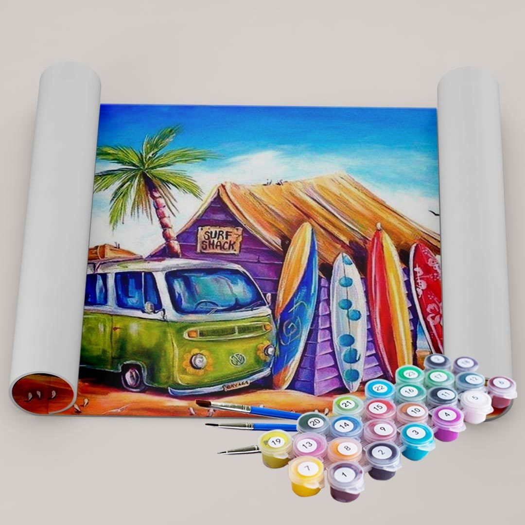 Kit Pintura Numerada Terapêutica - Kombi Roots | Maue Brasil Kit Pintura Numerada Terapêutica - Kombi Roots | Maue Brasil