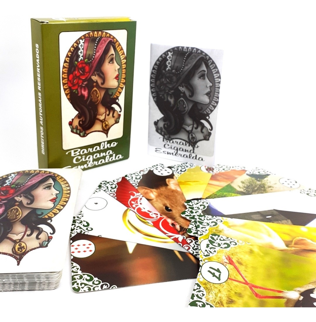 Baralho Tarot Cigana Esmeralda 36 Cartas Livro Explicativo Mercado Livre