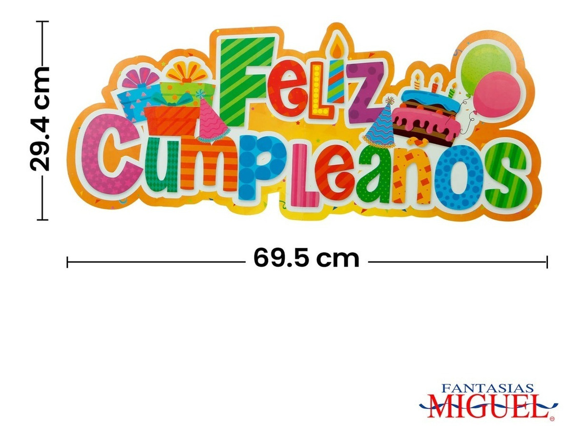 Mylin Adorno Letrero Feliz Cumpleaños 29.4x69.5cm 1pz | MercadoLibre Mylin Adorno Letrero Feliz Cumpleaños 29.4x69.5cm 1pz | MercadoLibre