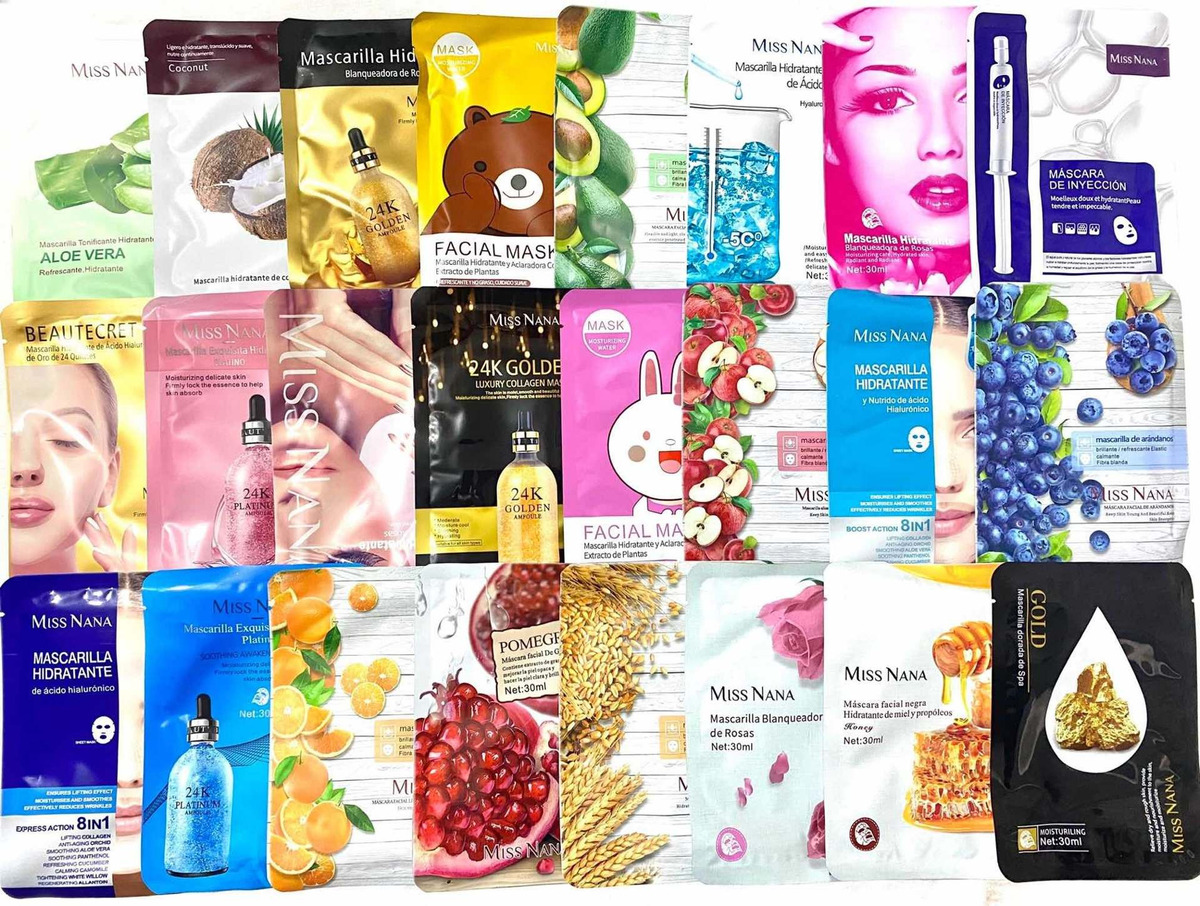 Lote 50 Mascarillas Facial Coreanas Ojos Puntos Negros Meses Sin