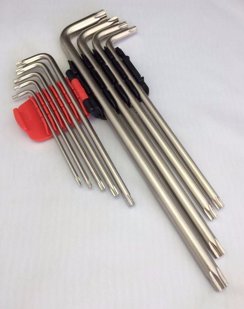 Jogo 9 Chave Allen Torx Estrela Extra Longa Pard 5093xl