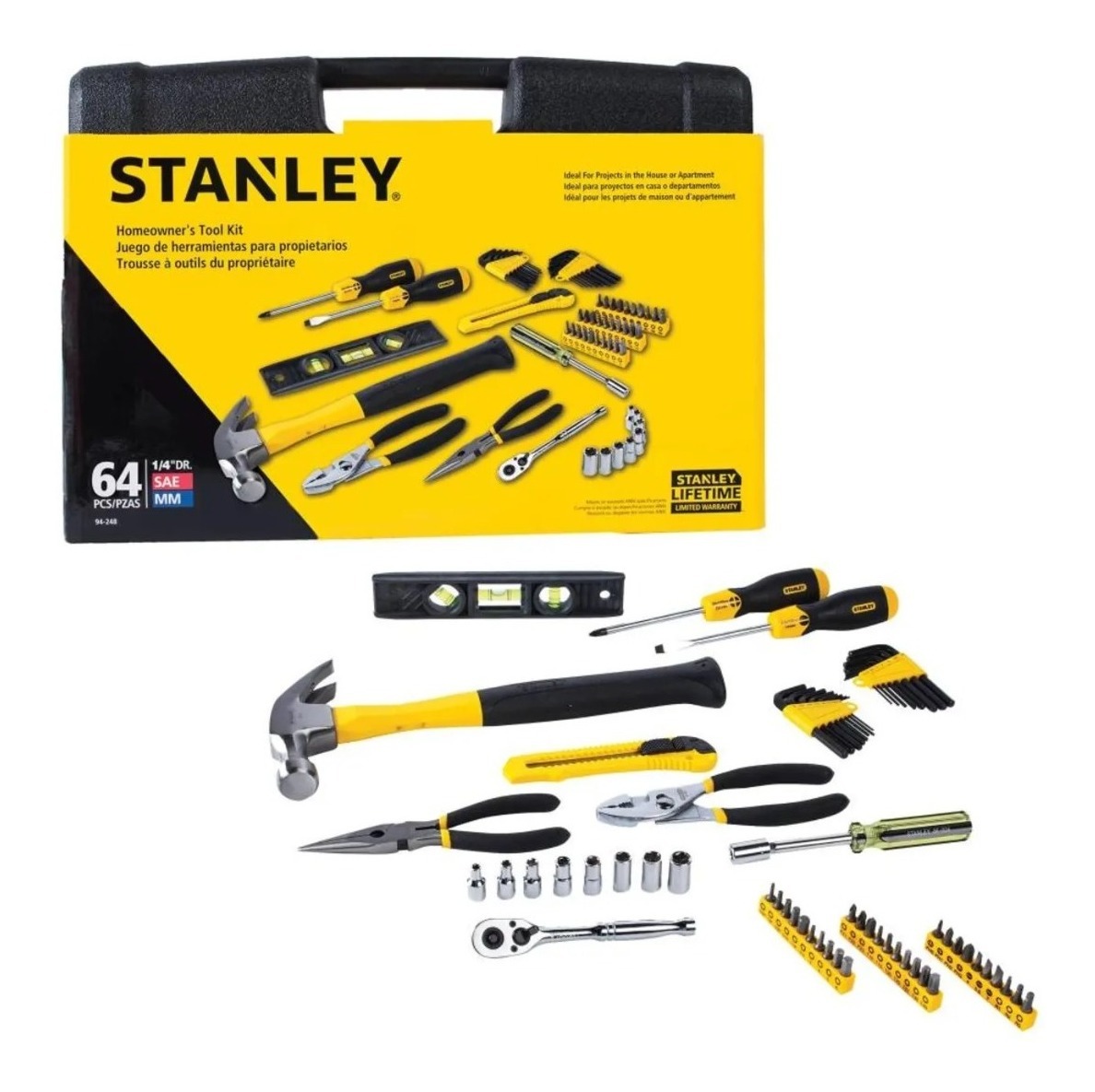 Juego De Herramientas Stanley Para El Hogar Set Con 64 Pzas | Envío gratis Juego De Herramientas Stanley Para El Hogar Set Con 64 Pzas | Envío gratis