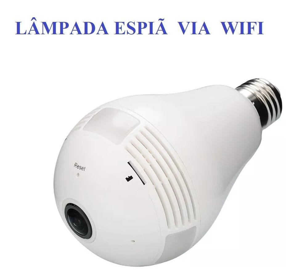 Lampada Camera Espia Vr 360 Panoramica Wifi V380 C Microfone | Frete grátis Lampada Camera Espia Vr 360 Panoramica Wifi V380 C Microfone | Frete grátis