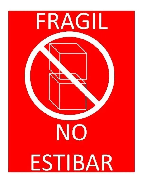 100 Pzas Etiqueta Envíos Frágil No Estibar Sticker 10 X 15cm | MercadoLibre
