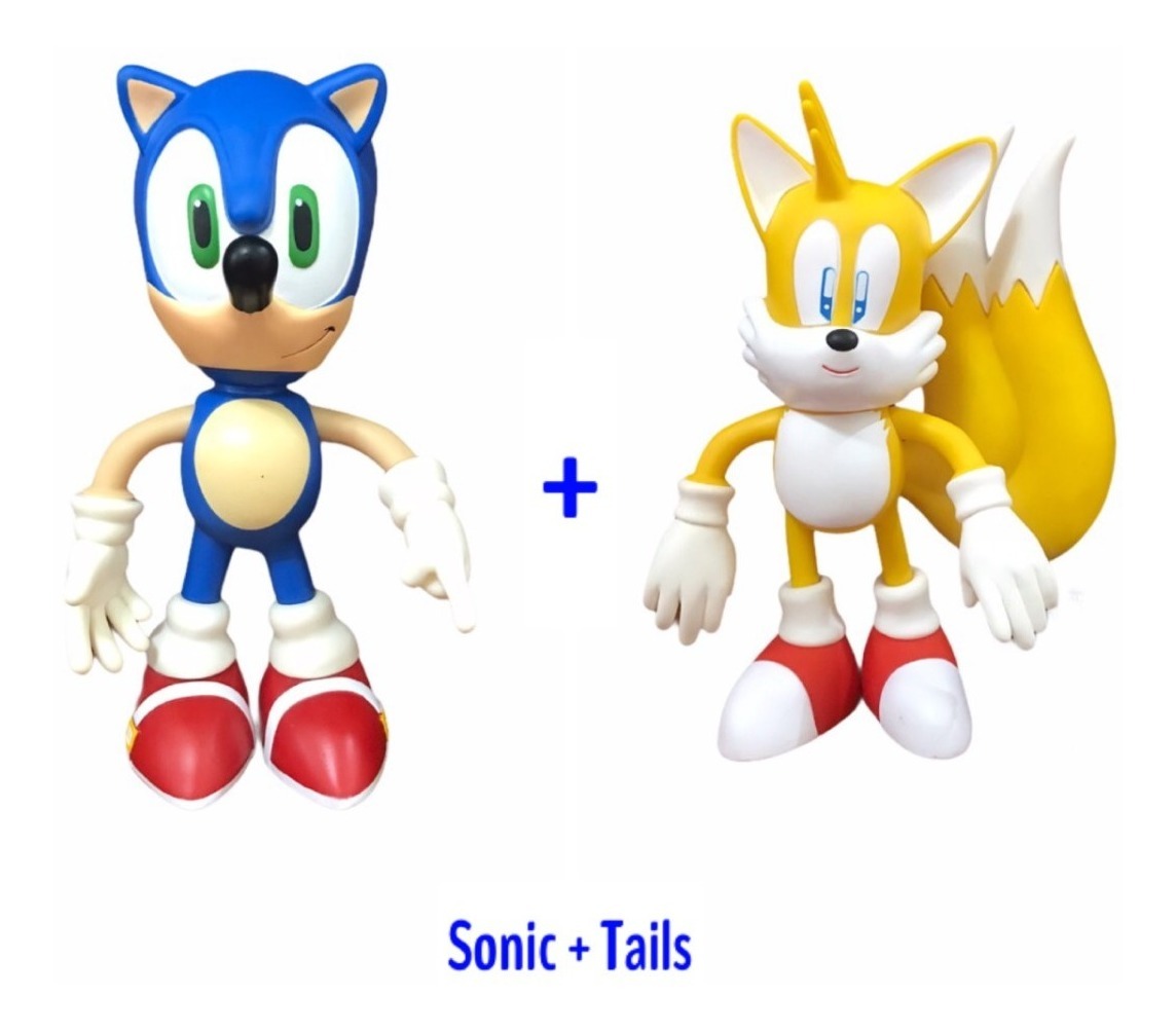 Sonic Collection + Tails 25cm Kit Boneco Articulado Presente | Frete grátis