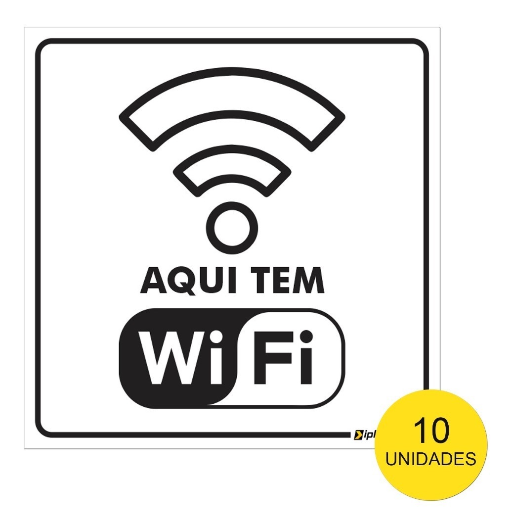 10 Placas Sinalização Aqui Tem Wifi Internet Recepção Aviso | MercadoLivre 10 Placas Sinalização Aqui Tem Wifi Internet Recepção Aviso | MercadoLivre