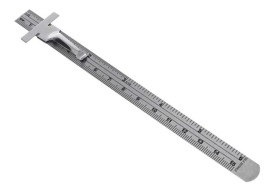 Regla Metalica De Acero Inoxidable De 15cm 6 Pulgad Con Clip Mercadolibre