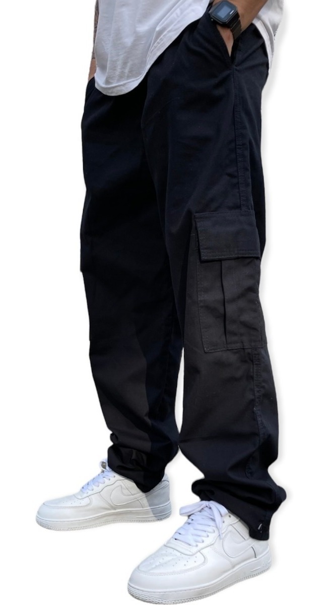 Calça Cargo Masculina Larga Skate Elástico Cintura Unissex Mercadolivre