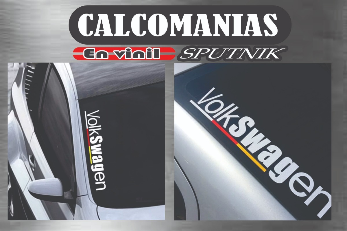 Calcomanía Sticker Vinil Volkswagen Parabrisas 57x10cm Sputnik