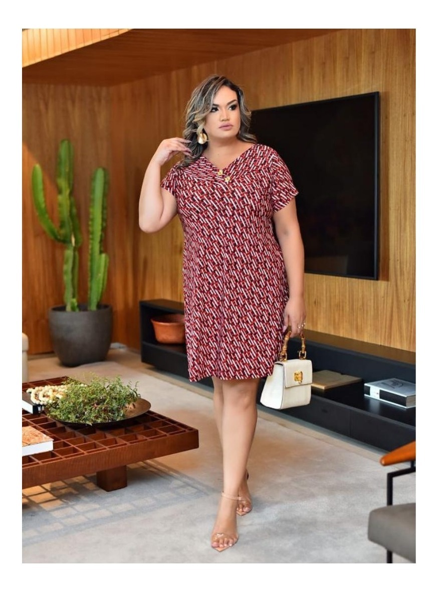 Kit Com 5 Vestido Moda Evangelica Senhora Plus Size Atacado