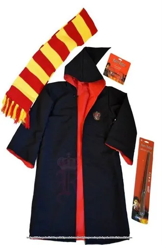 Cosplay Harry Potter Túnica Gryffindor Bufanda Varita Gafas Envío Gratis