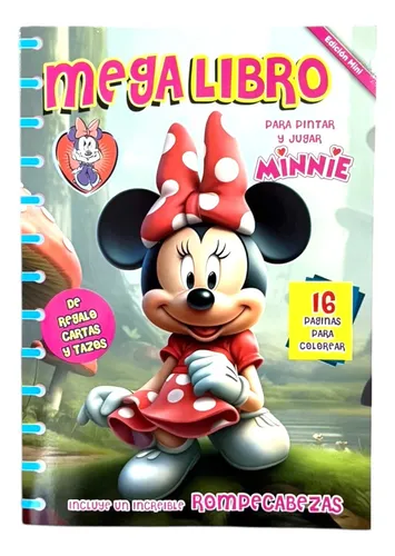Mini Mega Libro Para Colorear Minnie Pintar Niños Niñas | Cuotas sin interés