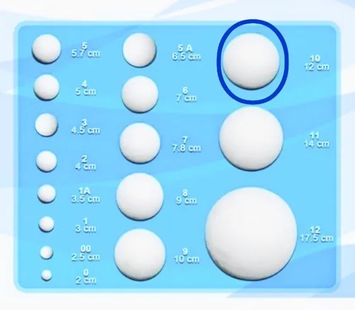 Paquete Bola De Unicel #10 De 12 Cm. C/30 Pzs.