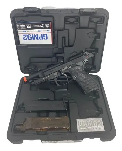 Pistola Airsoft Gbb G&g Beretta M92 Fullmetal Gpm92 Black ... Pistola Airsoft Gbb G&g Beretta M92 Fullmetal Gpm92 Black ...