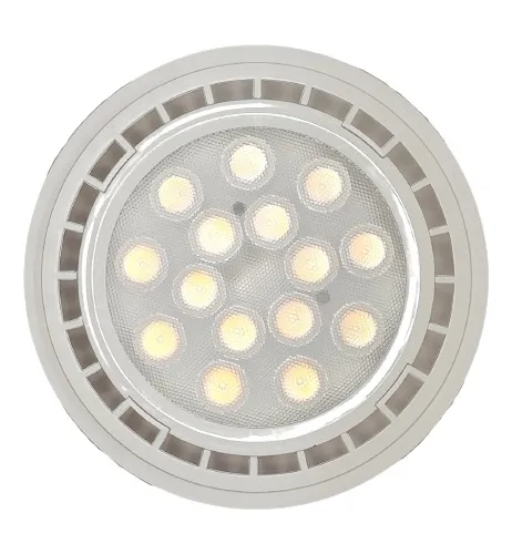 Lampara Dicroica Led Ar111 Rosca Gu10 12w Luz Fria Candela Color De La