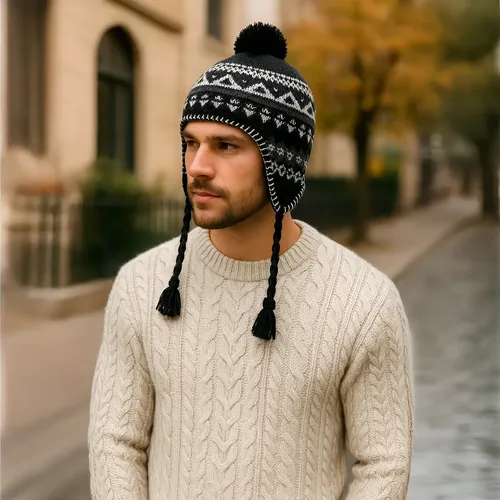 Gorro Inverno Lã Quente Térmica Touca Peruana Original | Parcelamento ...