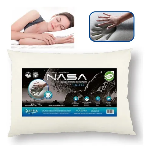 Travesseiro Nasa Alto Antialérgico Original Macio Duoflex | Frete grátis Travesseiro Nasa Alto Antialérgico Original Macio Duoflex | Frete grátis