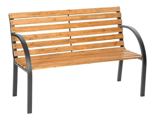 Banco De Plaza Mueble De Jardin Banco Madera Hierro 2 Cuerp Banco De Plaza Mueble De Jardin Banco Madera Hierro 2 Cuerp