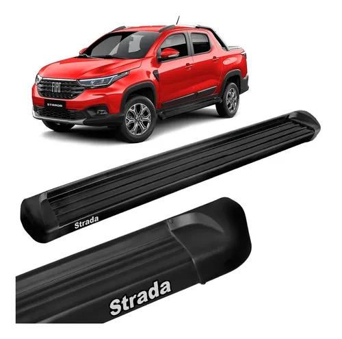 Estribo Lateral Fiat Strada 2021 Cd Cs Alumínio Preto Track ... Estribo Lateral Fiat Strada 2021 Cd Cs Alumínio Preto Track ...