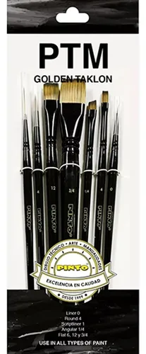 Set De Pinceles Pt-m Golden Taklon Con 7 Piezas | MercadoLibre Set De Pinceles Pt-m Golden Taklon Con 7 Piezas | MercadoLibre