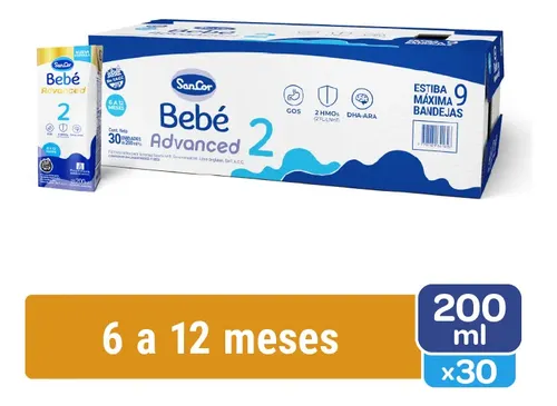 Sancor Bebé 2 Advanced Bricks 200ml X 30 Unidades Sabor | Envío gratis