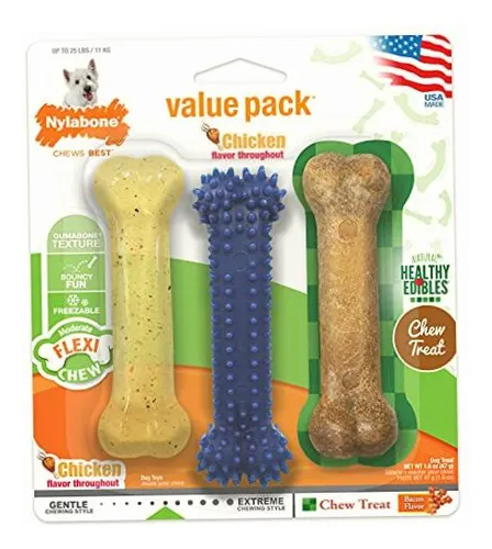 Nylabone Flexichew Regular Bone Dog Chew Toy, Variety Pack | MercadoLibre Nylabone Flexichew Regular Bone Dog Chew Toy, Variety Pack | MercadoLibre