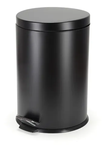 Tacho Basura Cesto Residuos 20 Litros Pedal Acero Inoxidable Color Negro Tacho Basura Cesto Residuos 20 Litros Pedal Acero Inoxidable Color Negro