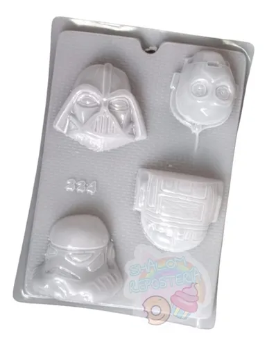 Molde Mediano Gelatina 4 Star Wars Jabon Choco Yeso Meses Sin Interés
