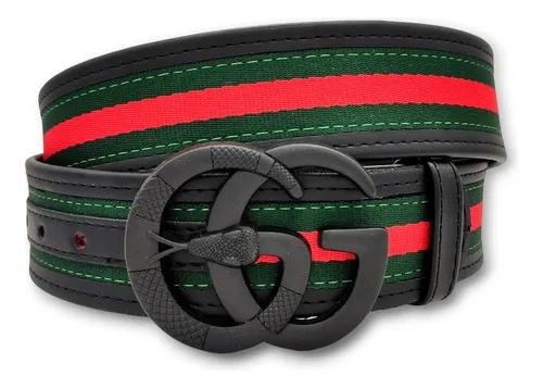 Cinturon Cinto Gucci Web Gg Rojo Y Verde Unisex Color Serpiente Negra ...