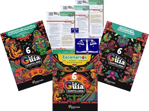 Guía Santillana 6° Pública Kit C 3 Libros Exámenes 2023 24 Envío Gratis