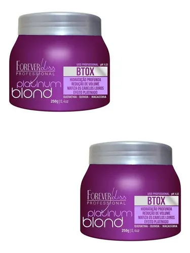 Combo Botox Matizador Platinum Blond Forever Liss 250g Mercadolivre